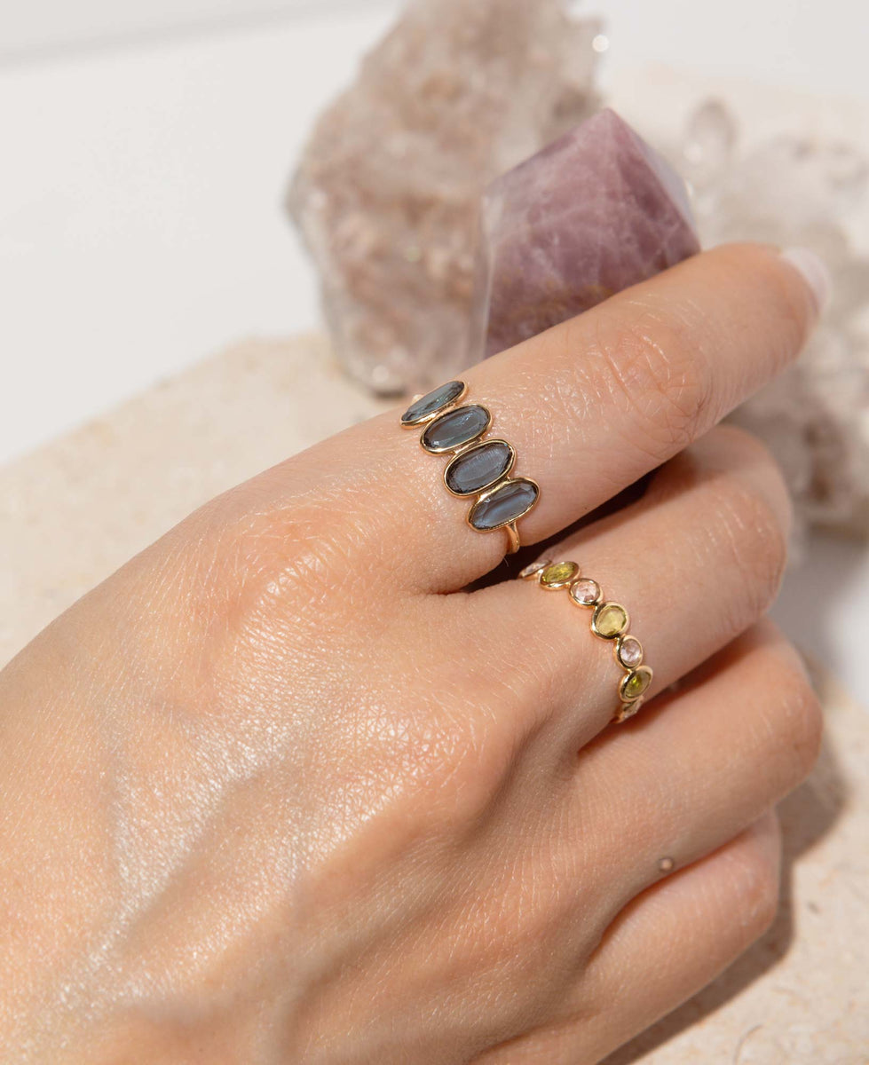 Genevieve Half Eternity Solid Gold Ring | Sachelle Collective