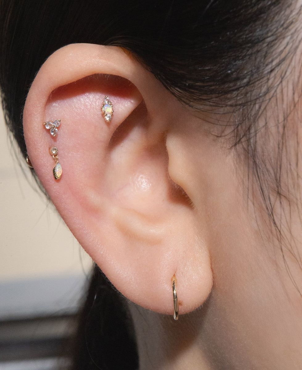 Liv 14k Solid Gold Clicker Hoop – Sachelle Collective