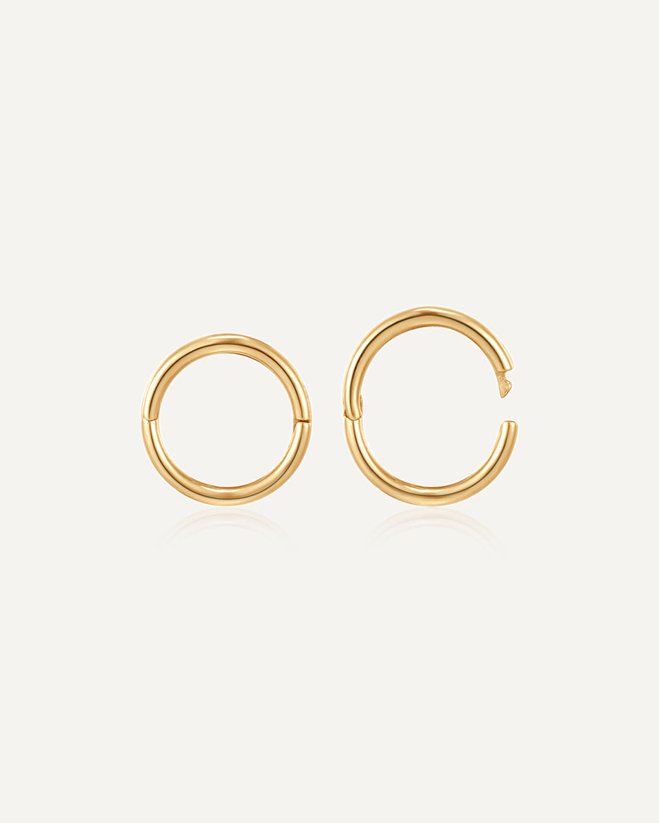 Liv 14k Solid Gold Clicker Hoop – Sachelle Collective