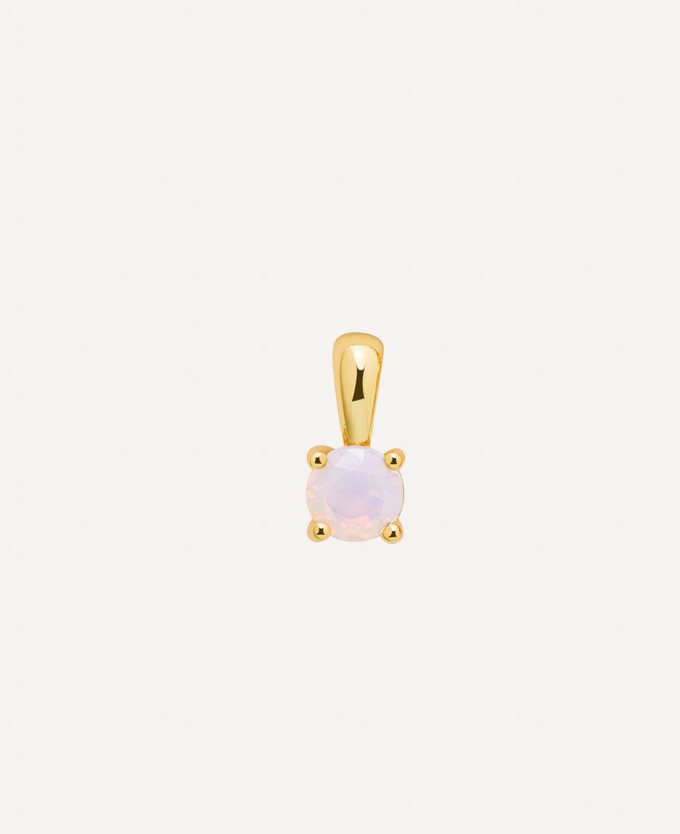 Pink Opal October Birth Charm | Sachelle Collective